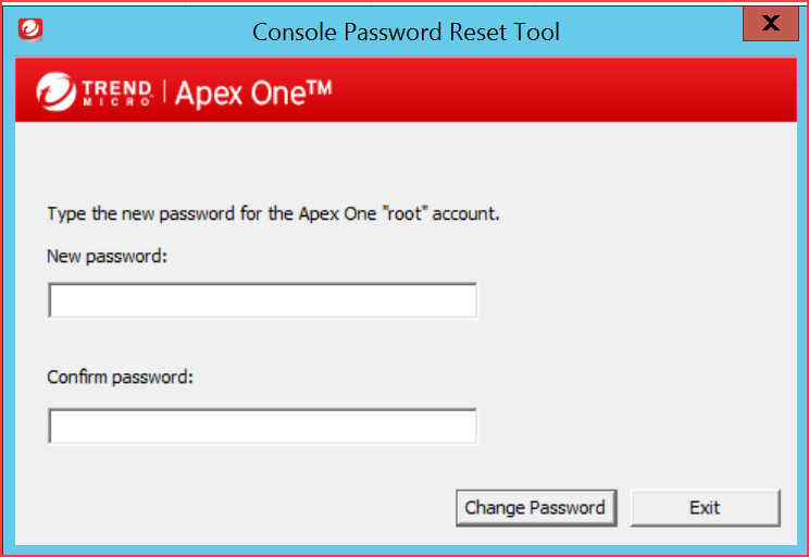 Trend Micro Apex One root parolasını nasıl sıfırlayabilirim